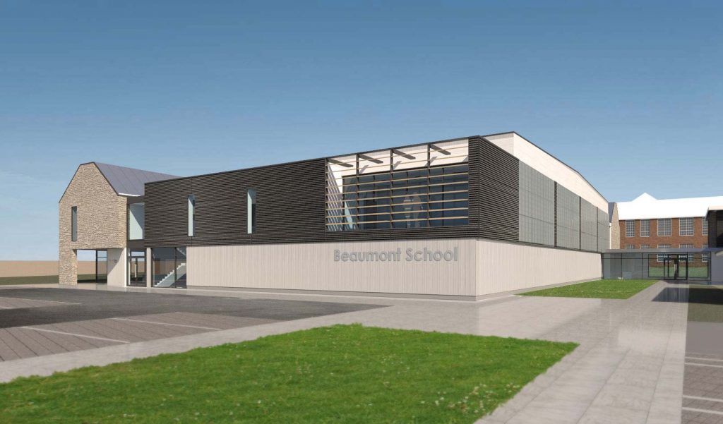 Sports Hall & Classrooms for Beaumont School, St Albans - Designcubed